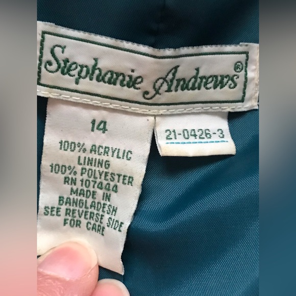 Stephanie Andrews | Jackets & Coats | Stephanie Andrews Blue 2 Big Pockets 3 Botton Jacket Size ...